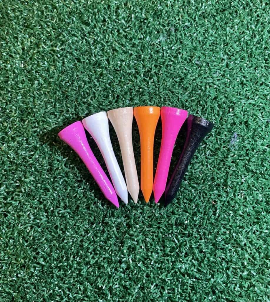 Golf Tees 38mm | Bamboo | Multiple Colours - TH Golf